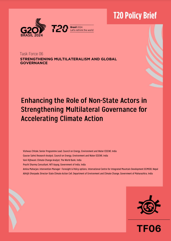 Enhancing the role of non-state actors in strengthening multilateral governance for accelerating ...